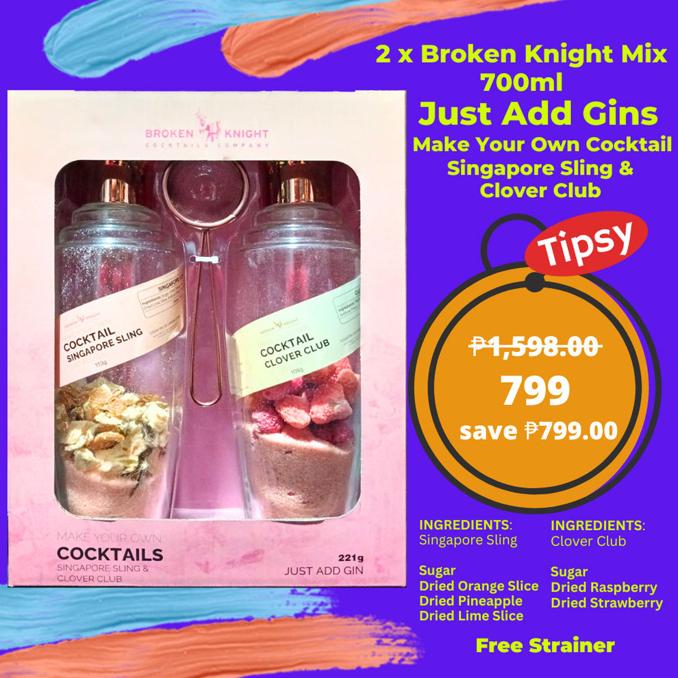 Buy 2 x Broken Knight Mix 700ml Make Your Own Cocktail Singapore Sling – Tipsy