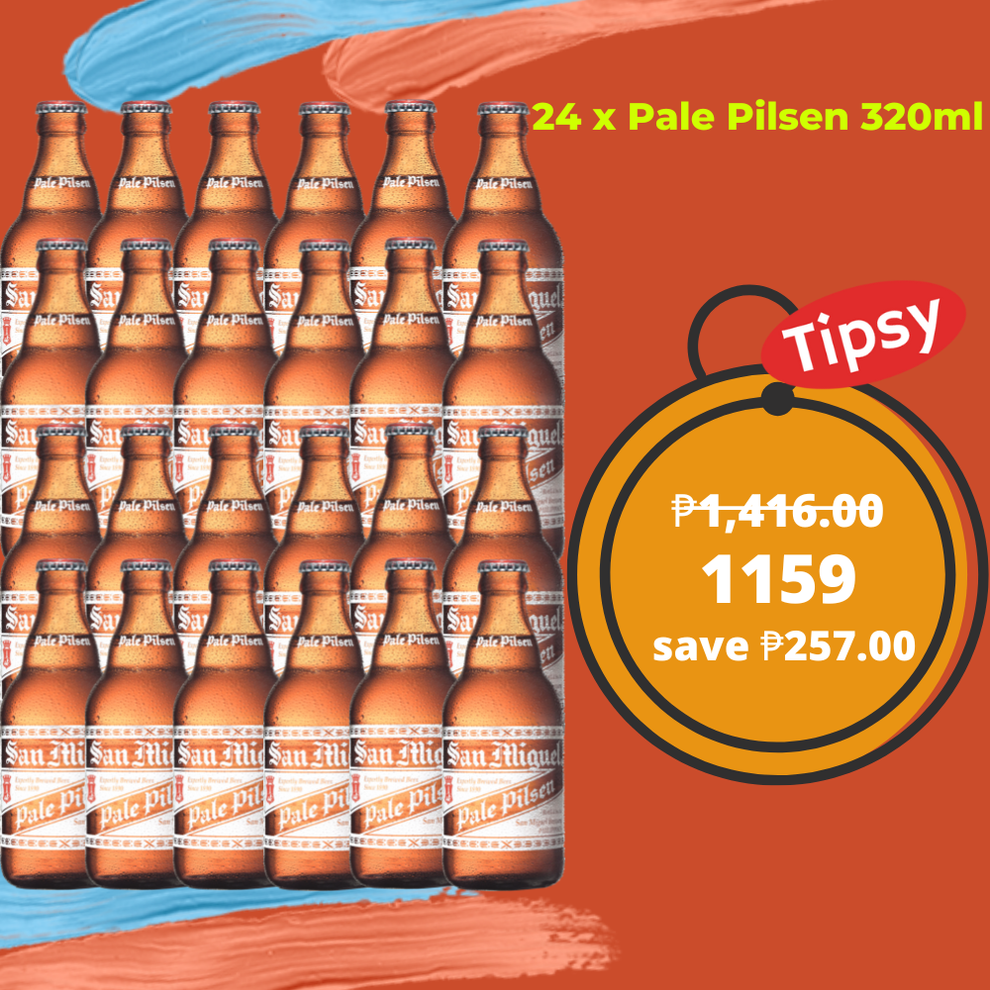 Buy 24 x San Miguel Pale Pilsen 320ml at a Very Affordable Price in th ...