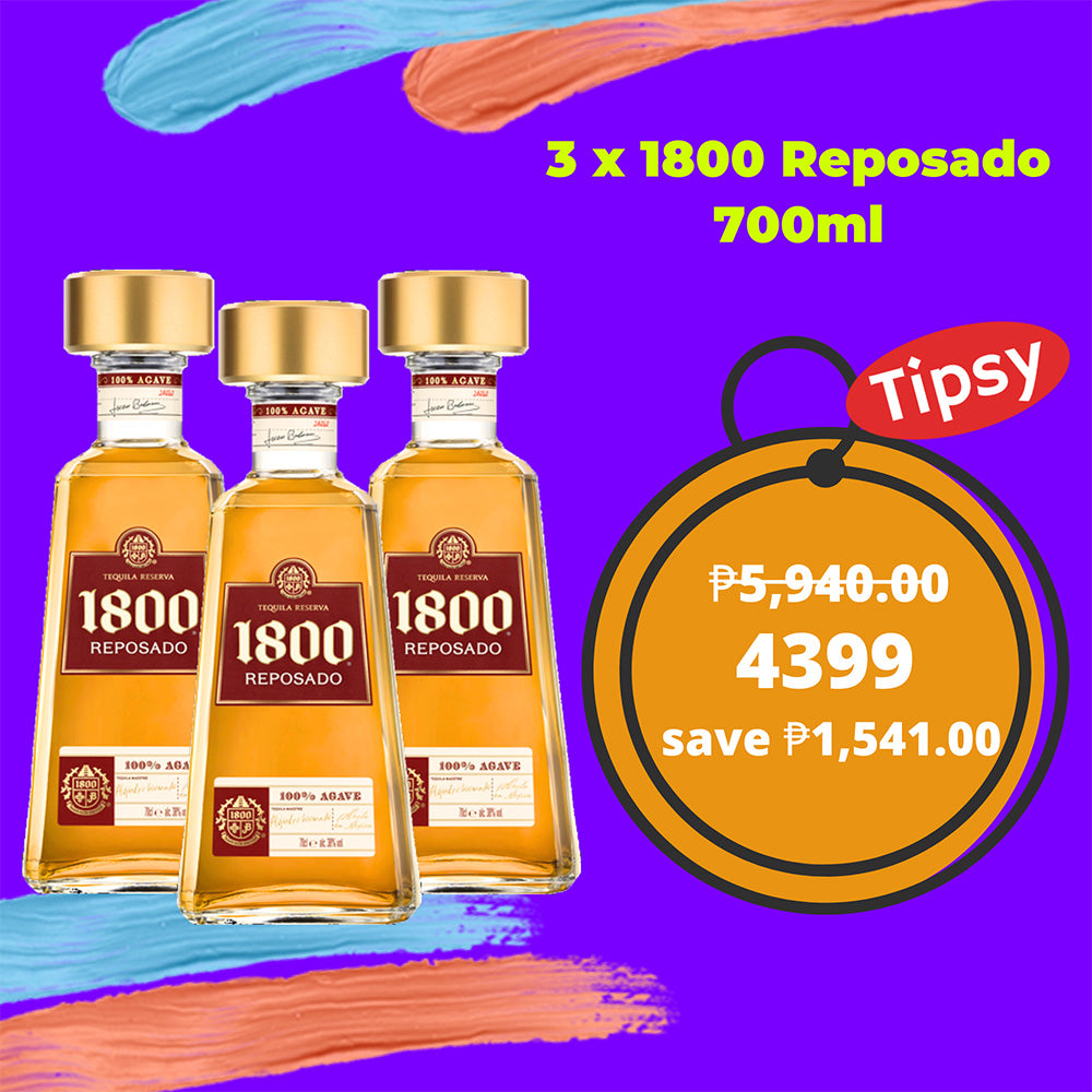 3 x 1800 Reposado 700ml – Tipsy