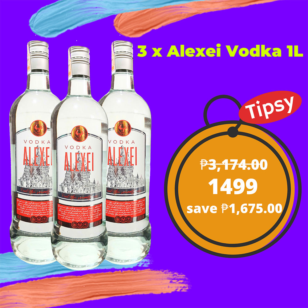 3 x Alexei Vodka 1L – Tipsy