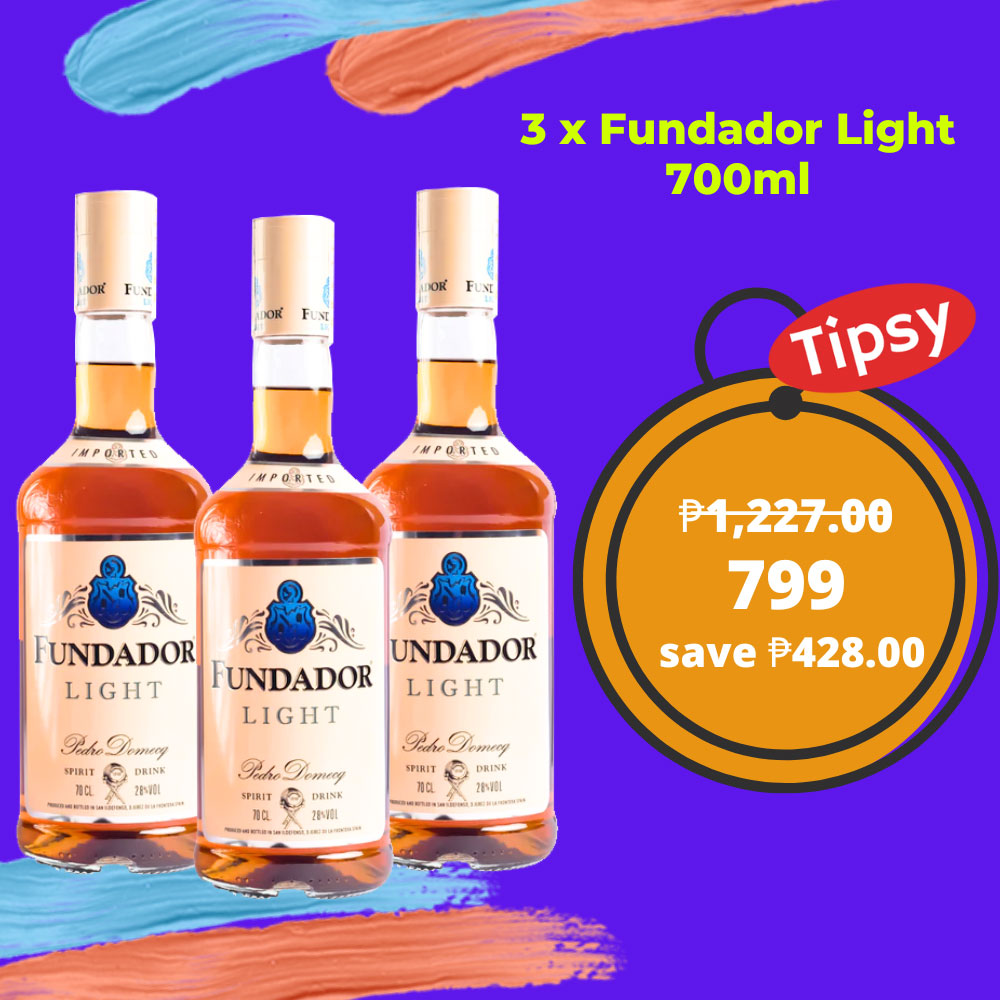 Buy 3 x Fundador Light Brandy 700ml at a Very Affordable Price in the ...