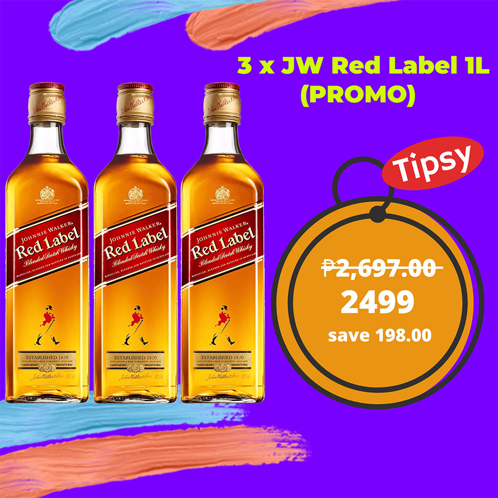 3 x Johnnie Walker Red Label 1L (PROMO) – Tipsy