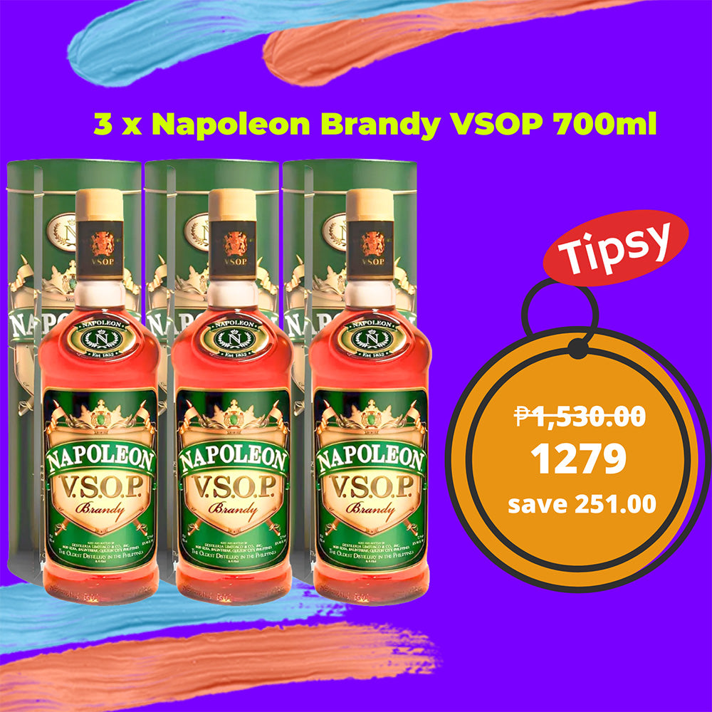 3 x Napoleon Brandy VSOP 700ml – Tipsy