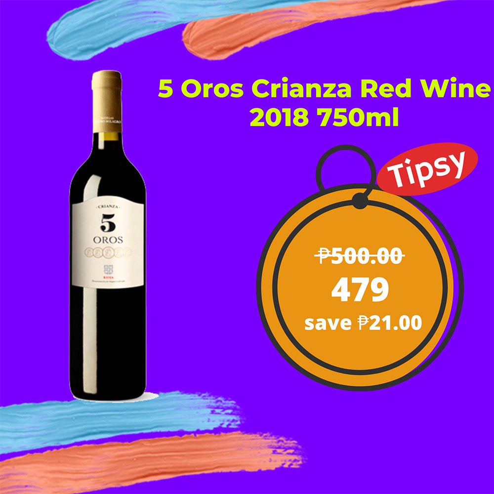 Buy 5 Oros Crianza Red Wine 2018 750ml at a Very Affordable Price in t ...