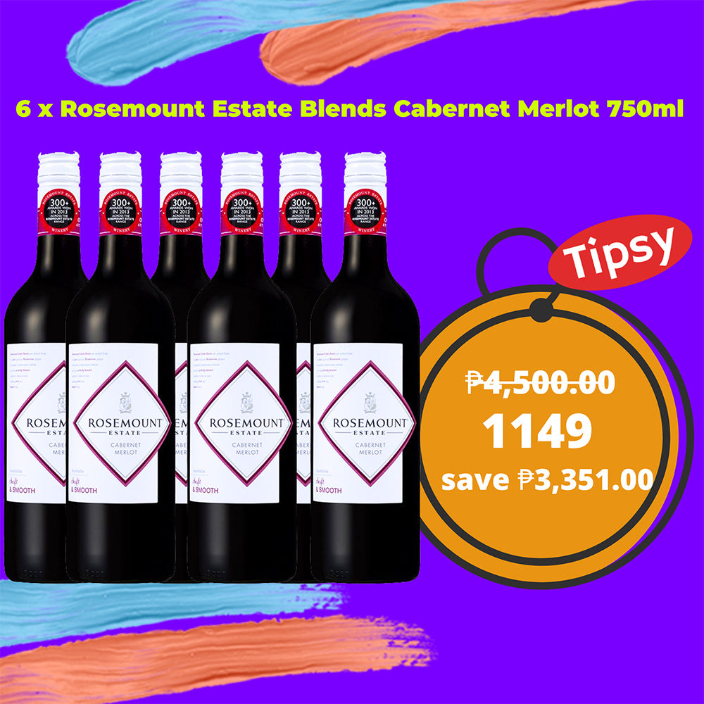 6 x Rosemount Estate Blends Cabernet Merlot 750ml – Tipsy