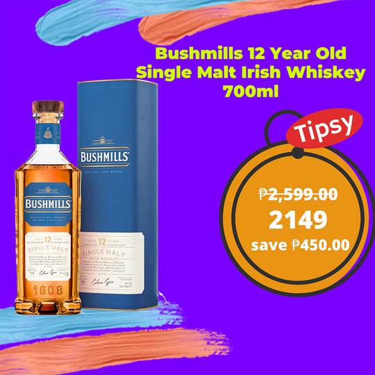 Bushmills 12 Year Old Single Malt Irish Whiskey 700ml – Tipsy