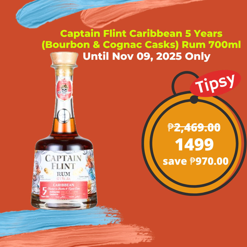 Buy Captain Flint Caribbean 5 Years (Bourbon & Cognac Casks) Rum 700ml – Tipsy