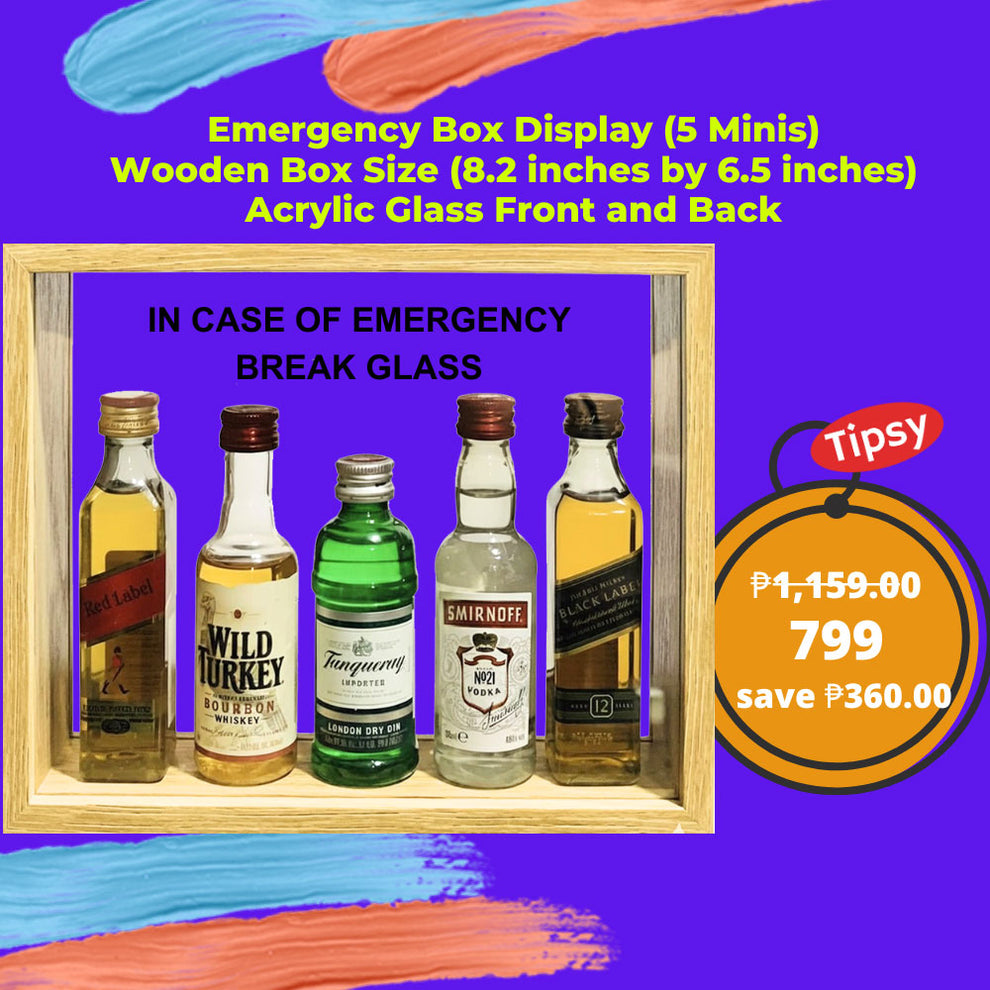 Buy Emergency Box Display (5 Minis) Wooden Box Size (8.2 inches by 6.5 ...