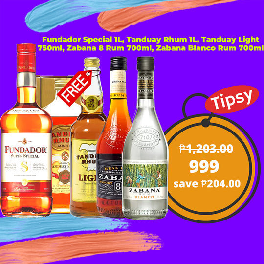 Fundador Special 1L, Tanduay Rhum 1L, Tanduay Light 750ml, Zabana 8 Ru ...