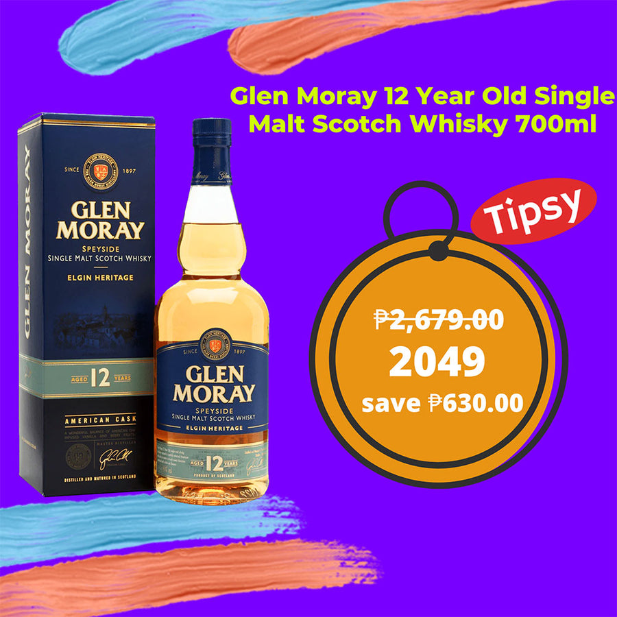 Glen Moray 12 Year Old Single Malt Scotch Whisky 700ml – Tipsy
