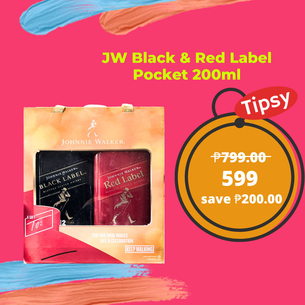 Johnnie Walker Black & Red Label 200ml Pocket 200ml – Tipsy