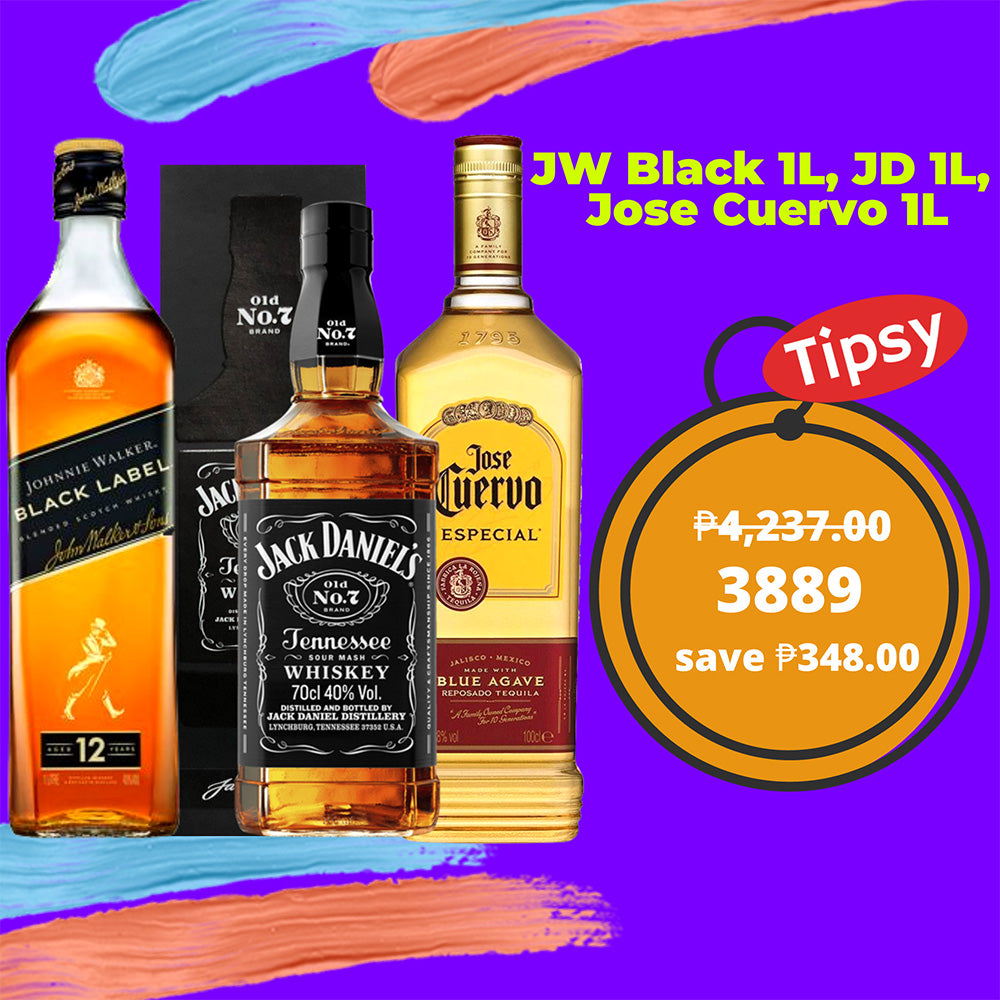 Johnnie Walker Black Label 1L, Jack Daniel's 1L, Jose Cuervo 1L – Tipsy