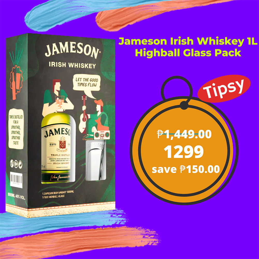 Jameson Irish Whiskey 1L Highball Glass Pack – Tipsy