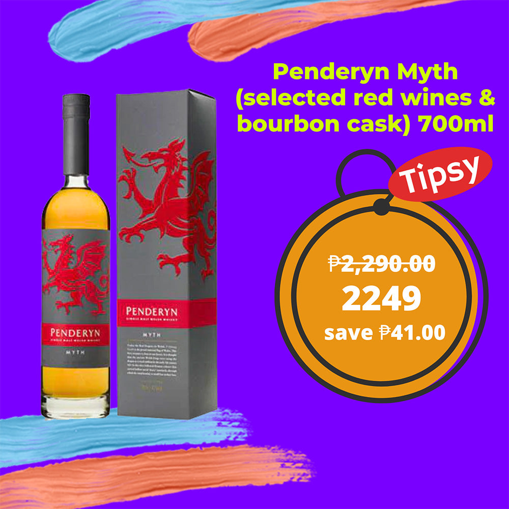 Penderyn Myth (selected red wines & bourbon cask) 700ml – Tipsy