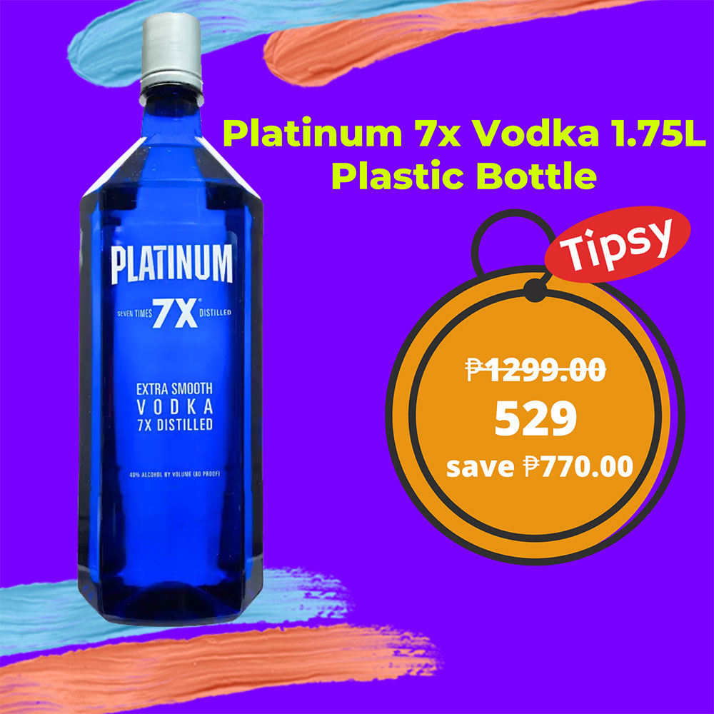 Platinum 7x Vodka 1.75L Plastic Bottle – Tipsy
