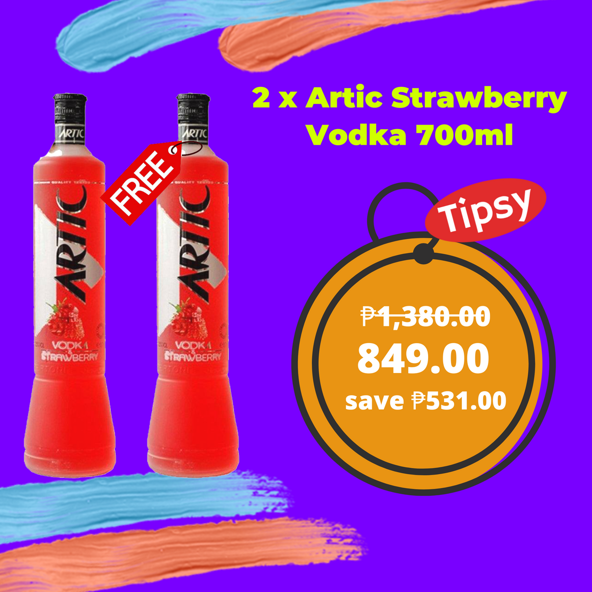 2 x Artic Strawberry Vodka 700ml – Tipsy
