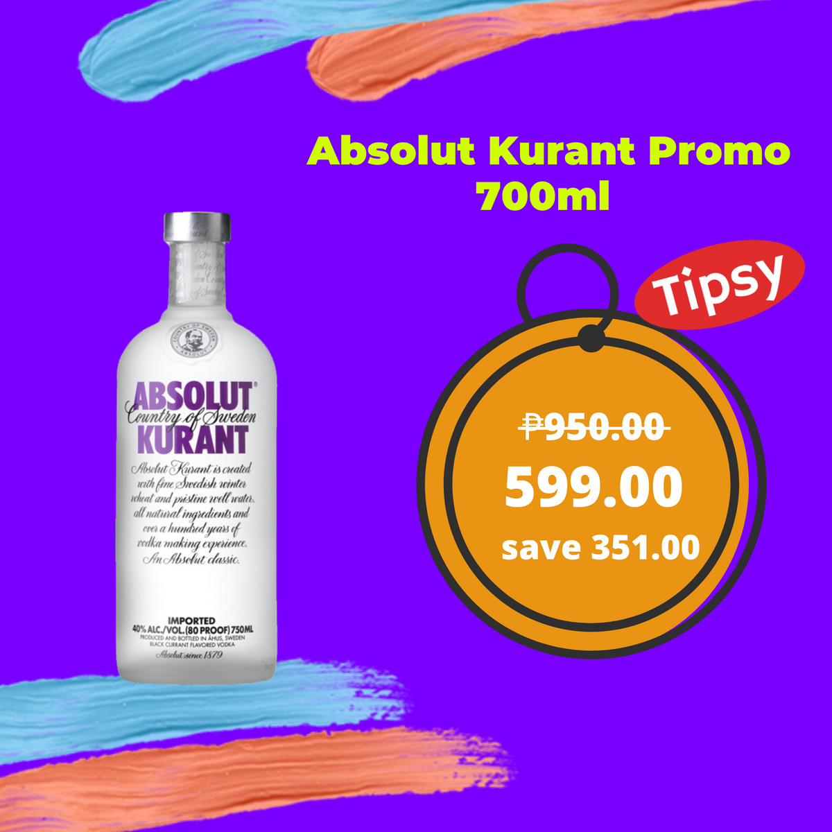 Absolut Kurant Promo 700ml – Tipsy