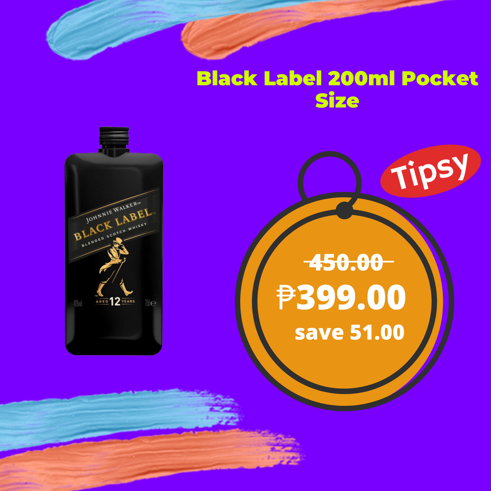 Johnnie Walker Black Label 200ml Pocket Size – Tipsy